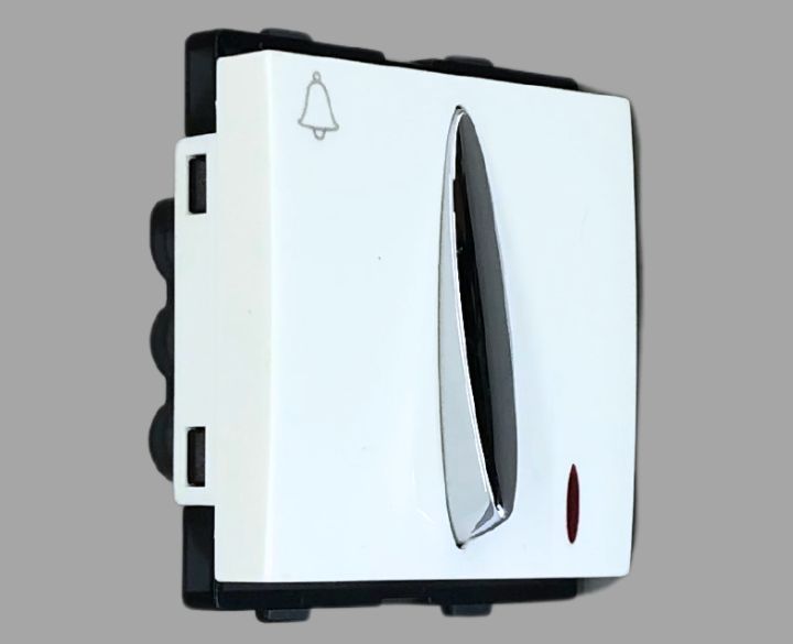 Elleys E square Mega Bell Push with Indicator Leef 904305 Neo White